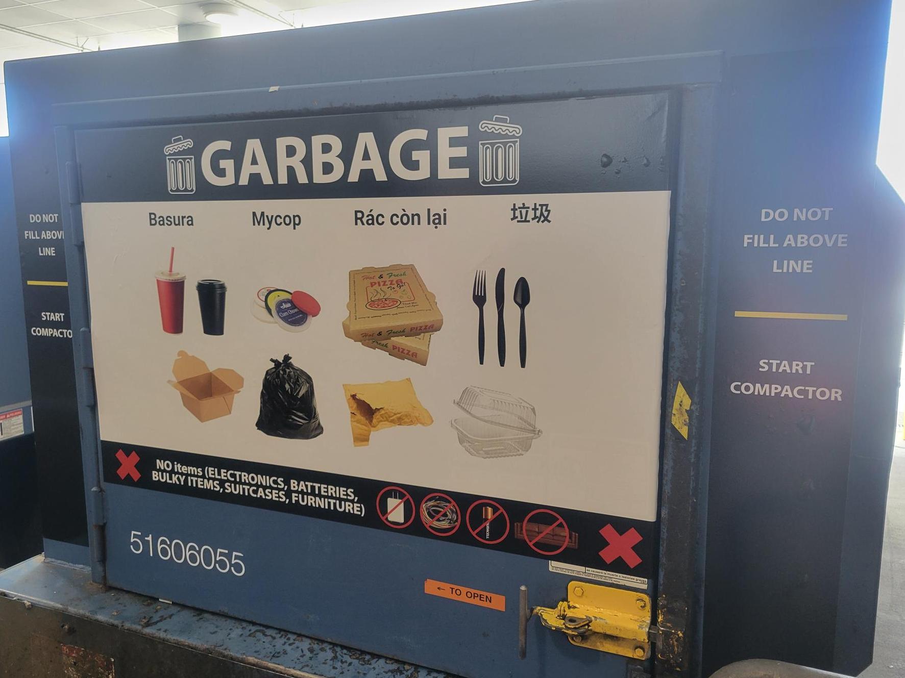 FlyPDX - PDXPeople - Be Respectful: Sorting Out the Waste Areas